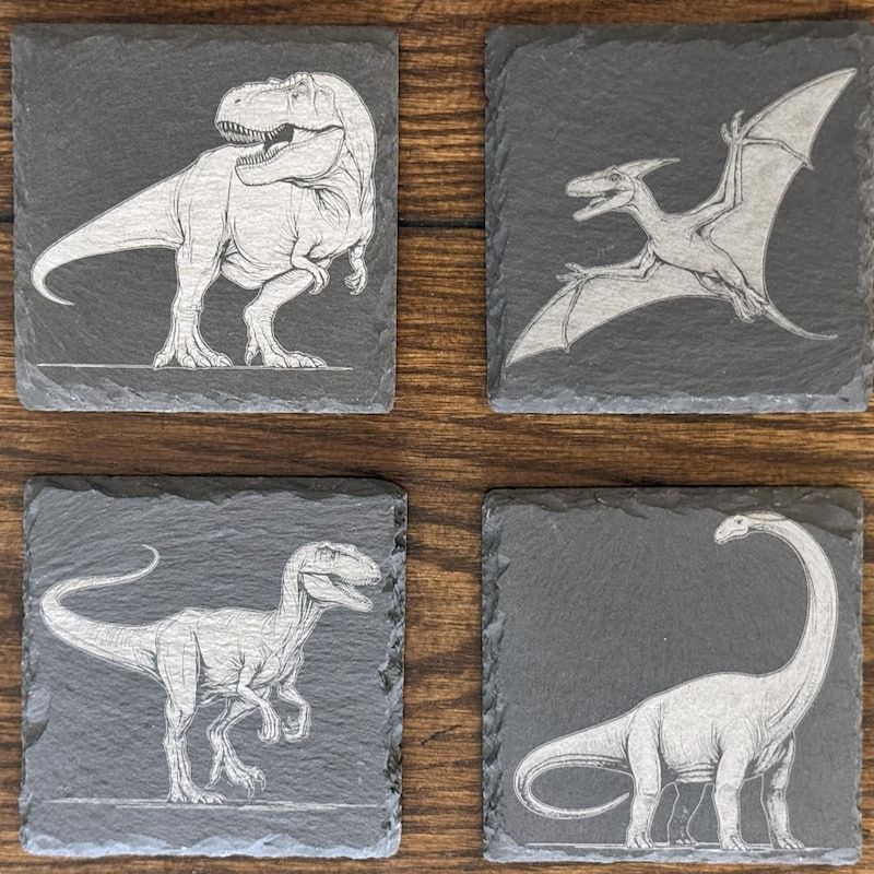 Dinosaur Drink Coaster - Etsy
