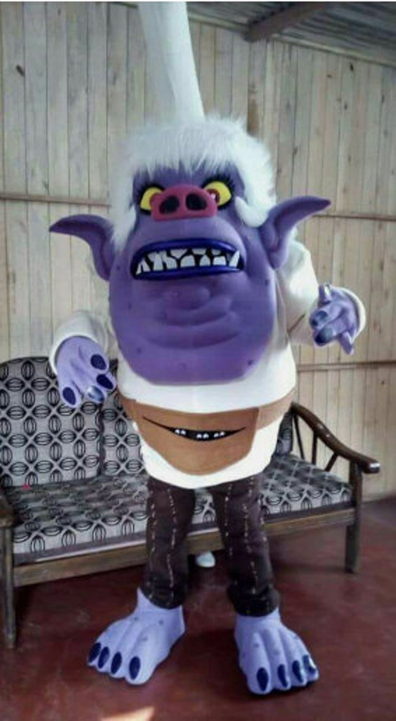 Chef Bergen Monster Trolls Mascot Costume Halloween Party Character ...