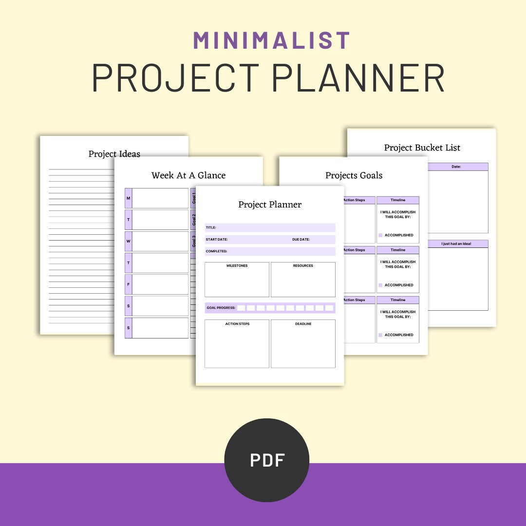 Project Planner Printable, Goodnotes Business Productivity Planner ...