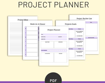 Project Planner Printable, Productivity Planner, Task Tracker, College ...
