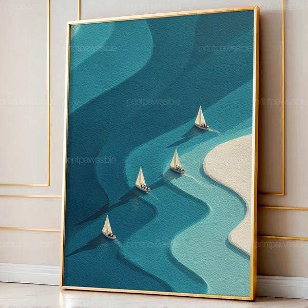Sailing Poster - Etsy