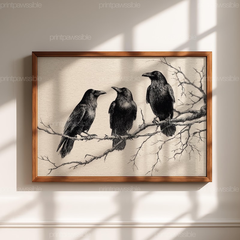 Three Crows - Etsy