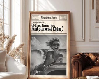 Trendy Newspaper Print, Time to Smash the Patriarchy, Newspaper Wall ...