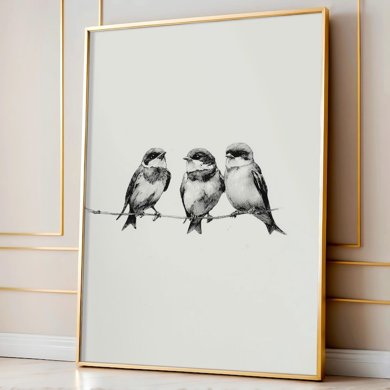 Circle Birds - Etsy