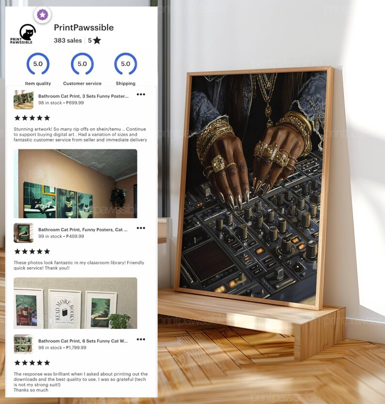 Black Woman Art, Black Girl Wall Art, Black Woman Wall Art, Recording ...