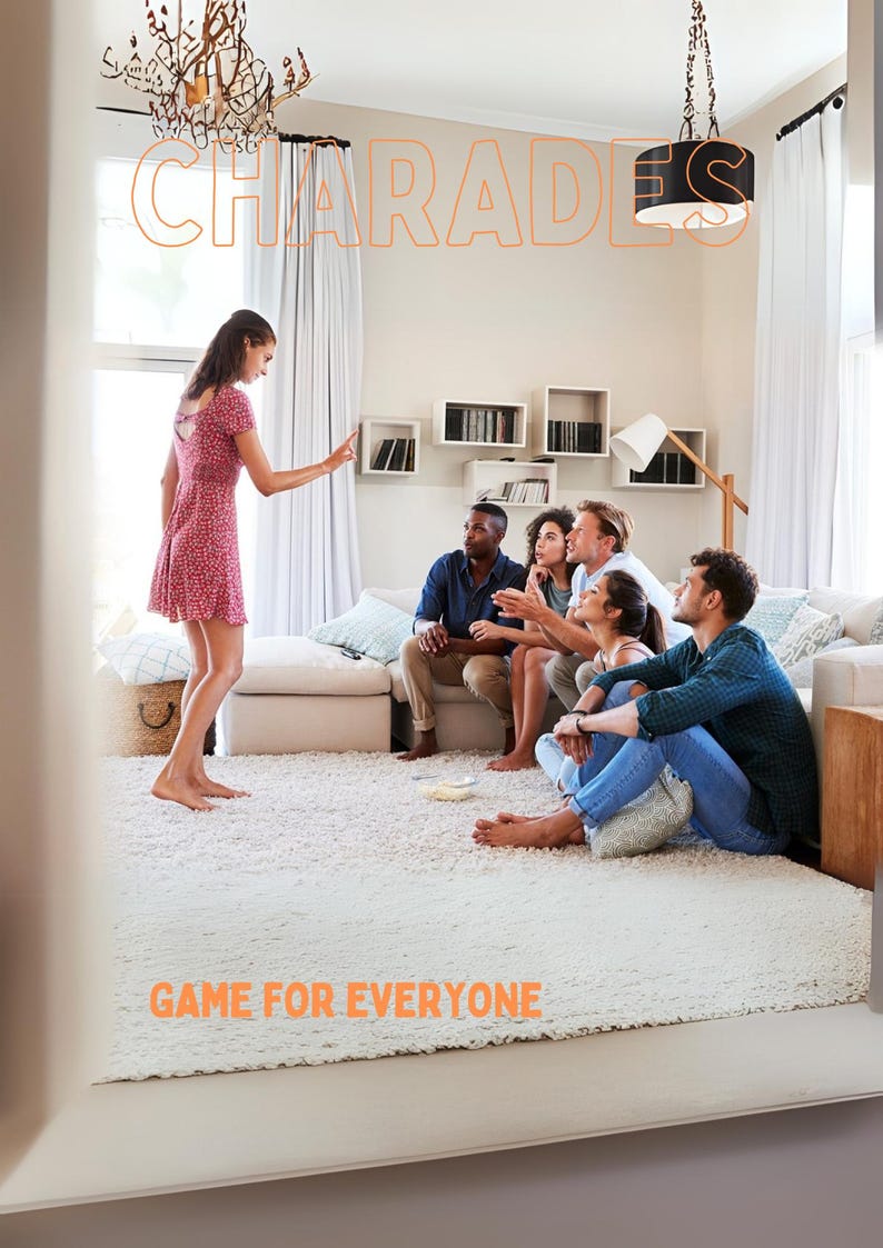 Christmas Charades Game Printable Holiday Party Charades PDF Christmas ...