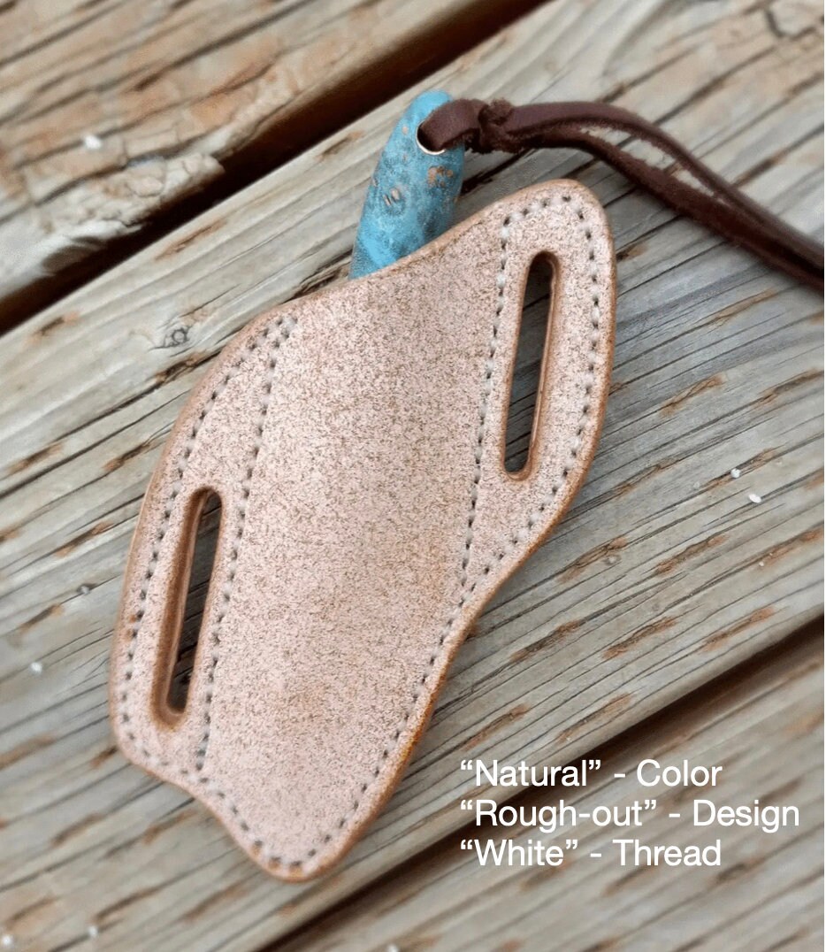 CUSTOM Handmade Leather Pancake Knife Sheath - Small - Etsy