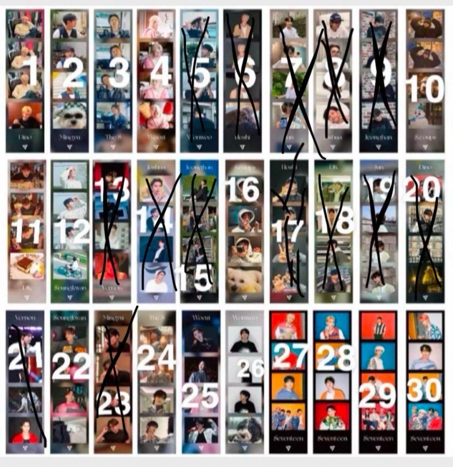 Seventeen Bookmarks of All Members - Etsy