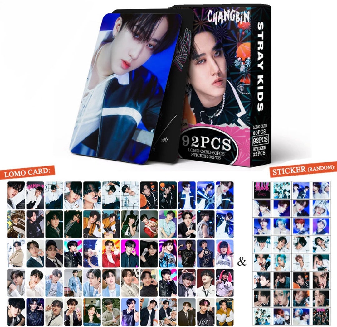 Changbin From Stray Kids Lomo Cards and Stickers 92 Pcs - Etsy