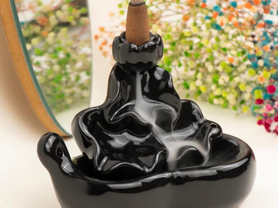 Lake Themed Brown Backflow Waterfall Incense Burner - Etsy