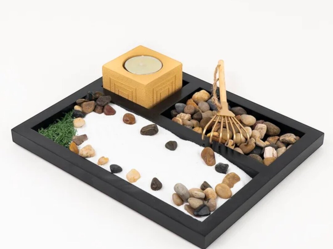 Zen Garden Kit With Candle Holder - Etsy