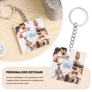 Personalized Photo Keychain for Father's Day - Etsy