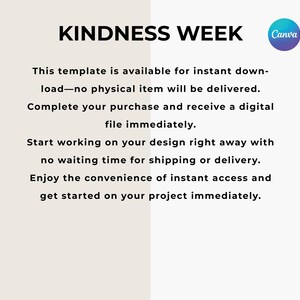 Editable Kindness Week Flyer Canva Template, School Spirit Schedule ...