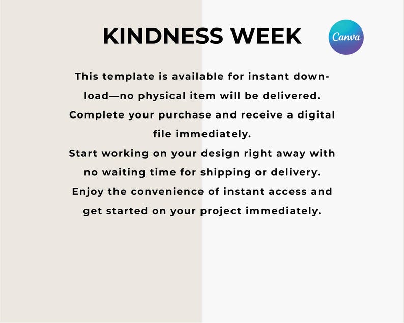 Editable Kindness Week Flyer Canva Template, School Spirit Schedule ...