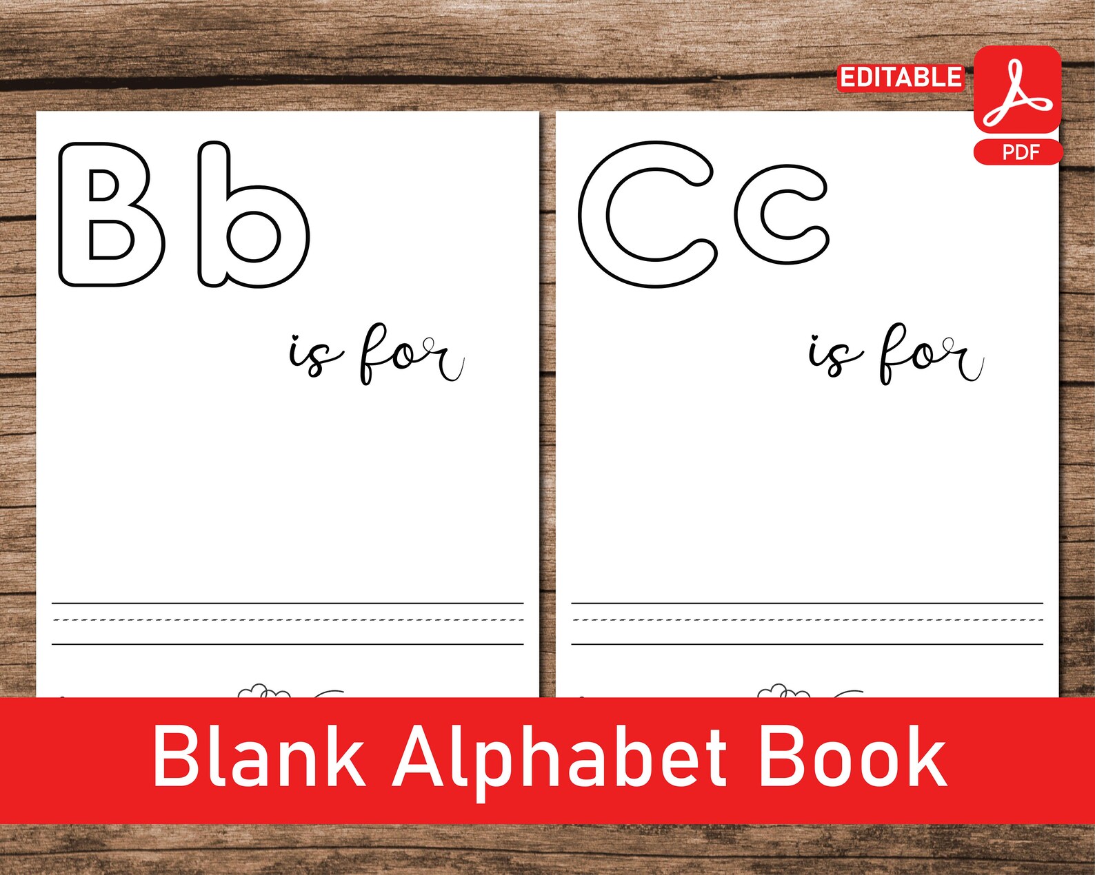 Blank Alphabet Book, Baby's Abc Book, Baby Shower Activities, Coloring ...