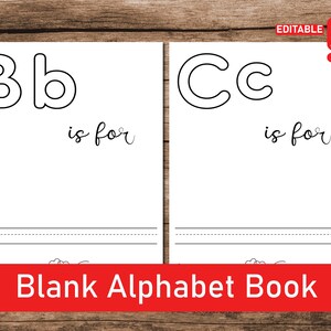 Blank Alphabet Book, Baby's Abc Book, Baby Shower Activities, Coloring ...