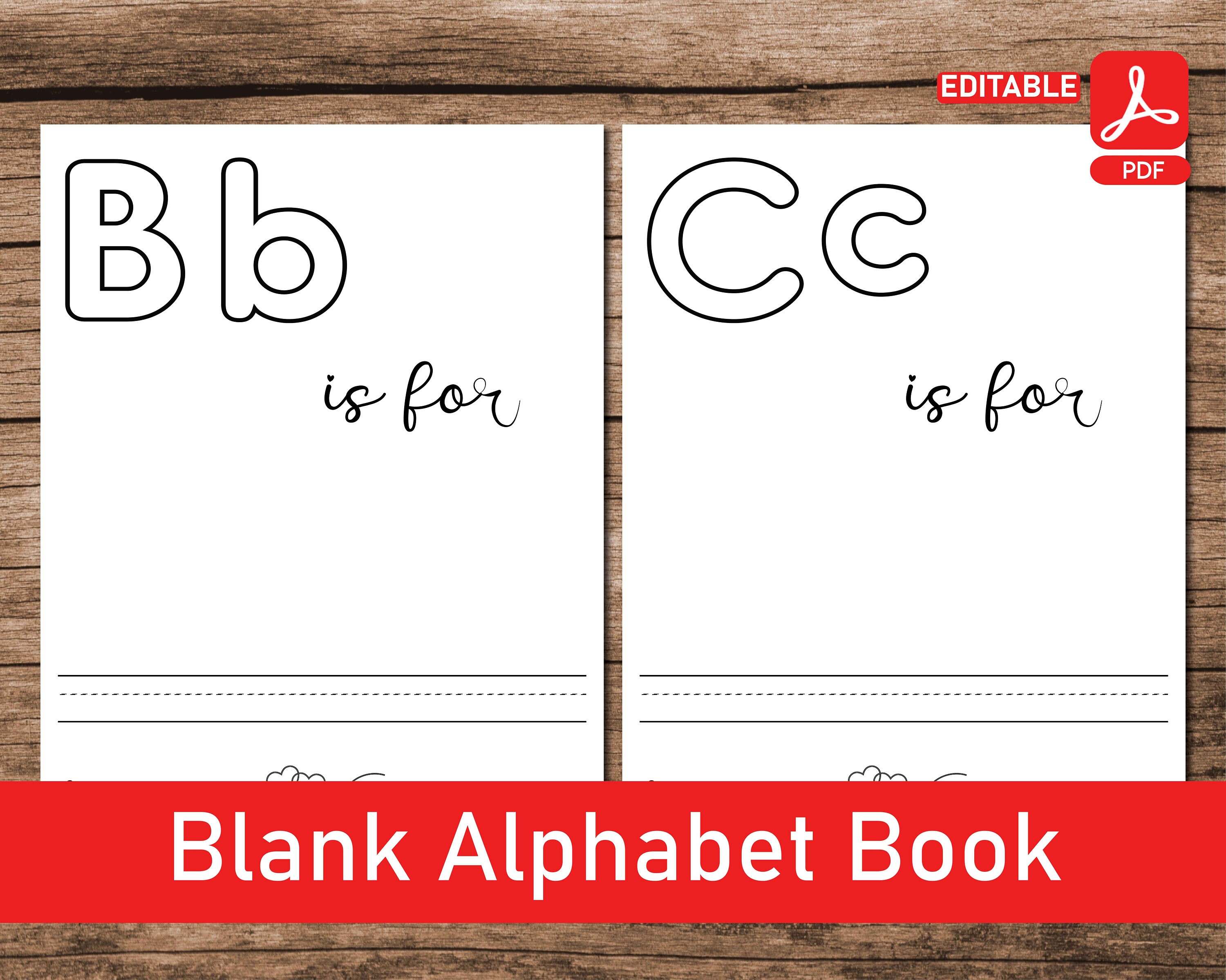 Blank Alphabet Book, Baby's Abc Book, Baby Shower Activities, Coloring ...