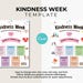 Editable Kindness Week Flyer Canva Template, School Spirit Schedule ...