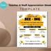 Editable Bumble Bee Theme Teacher, Staff Appreciation, Itinerary Flyer ...