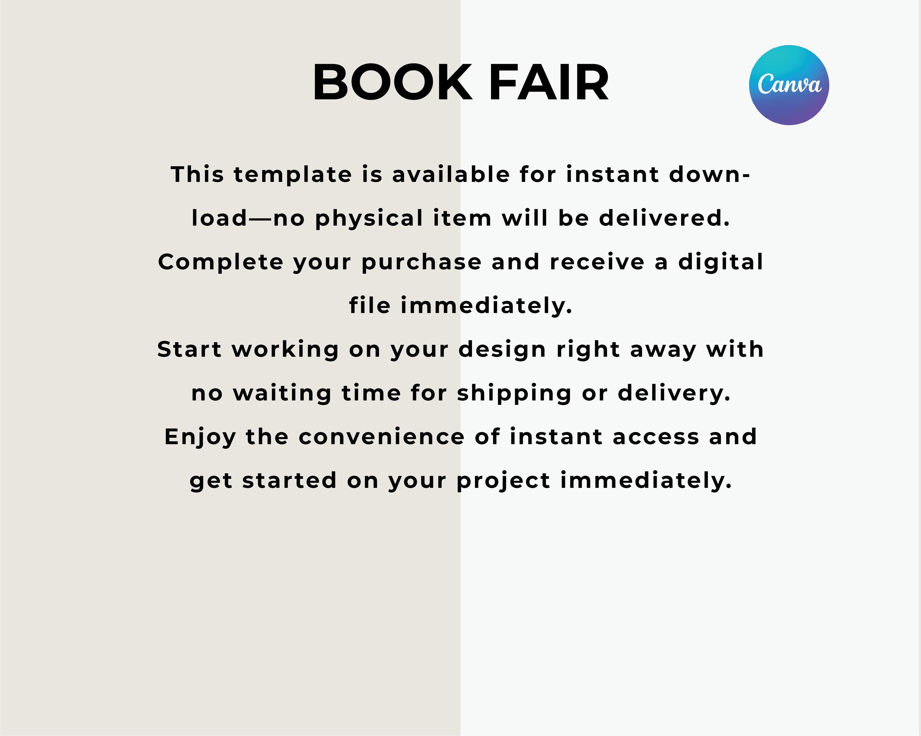 Editable Book Fair Flyer, School Reading Fundraiser Event, Canva ...