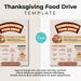 Fall Food Drive Flyer Editable Template, Autumn Drop off Food Bank ...