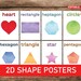 Shape Posters Classroom 2D Shapes, Homeschool, Neutral Boho Modern ...
