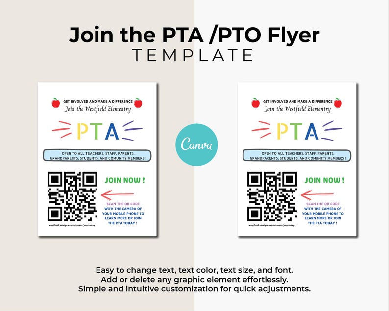 Editable Pto PTA Membership Drive Flyer, PTA Membership Form, Pta Sign ...