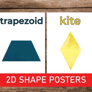 Shape Posters Classroom 2D Shapes, Homeschool, Neutral Boho Modern ...