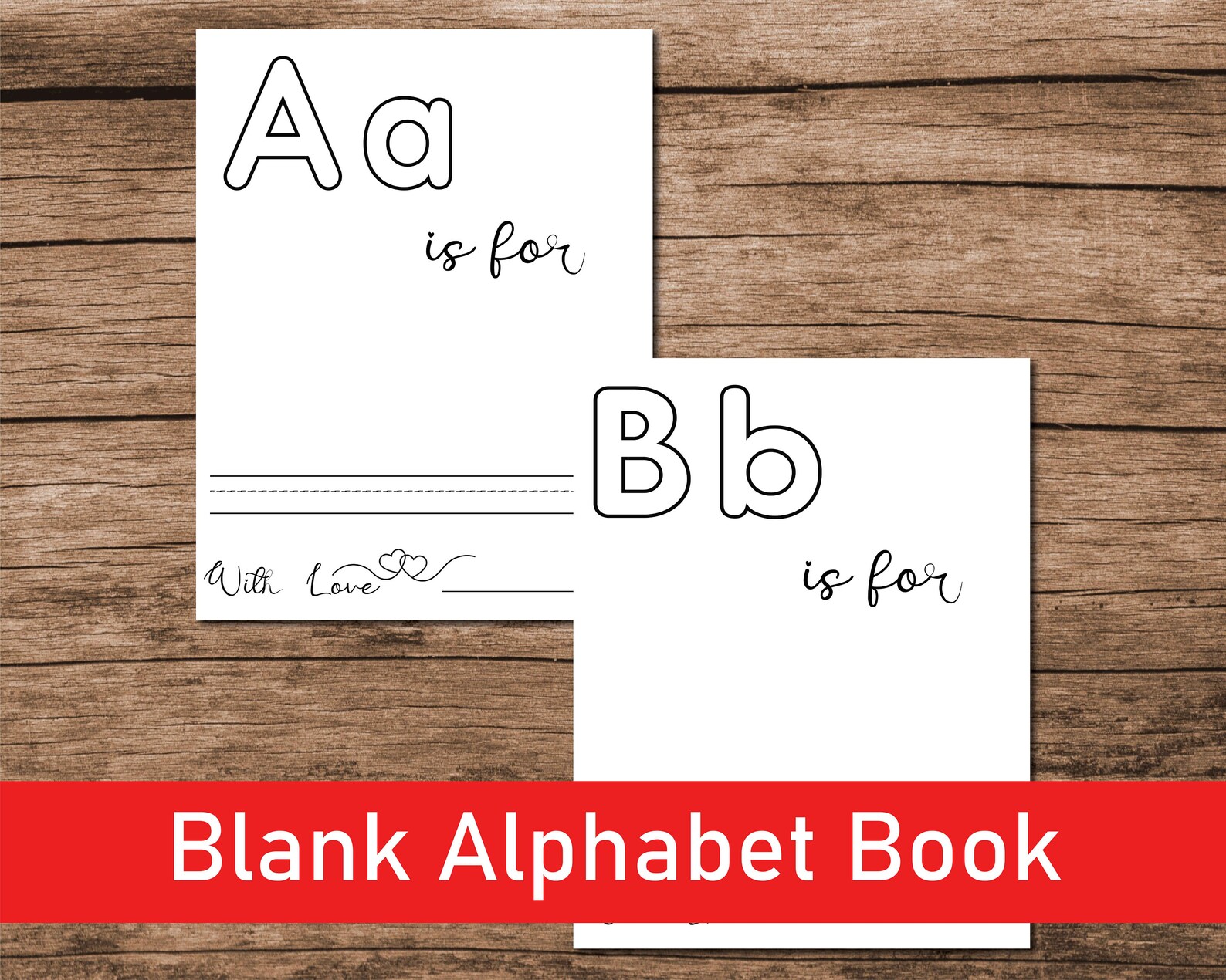 Blank Alphabet Book, Baby's Abc Book, Baby Shower Activities, Coloring ...