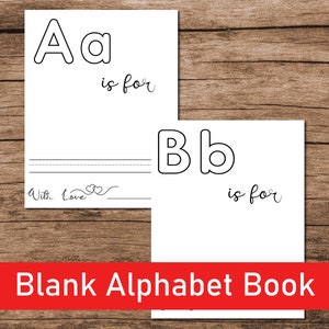 Blank Alphabet Book, Baby's Abc Book, Baby Shower Activities, Coloring ...