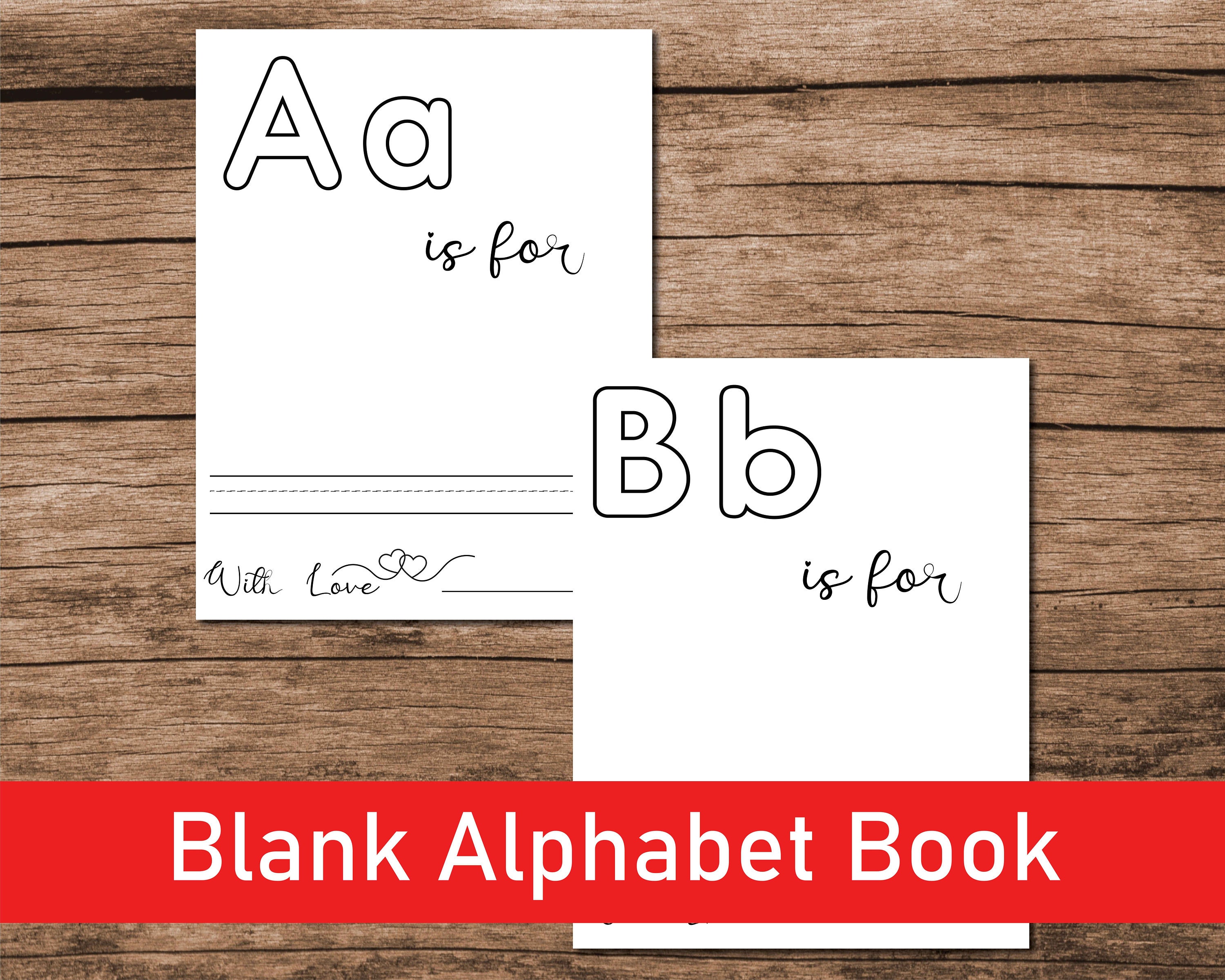 Blank Alphabet Book, Baby's Abc Book, Baby Shower Activities, Coloring ...