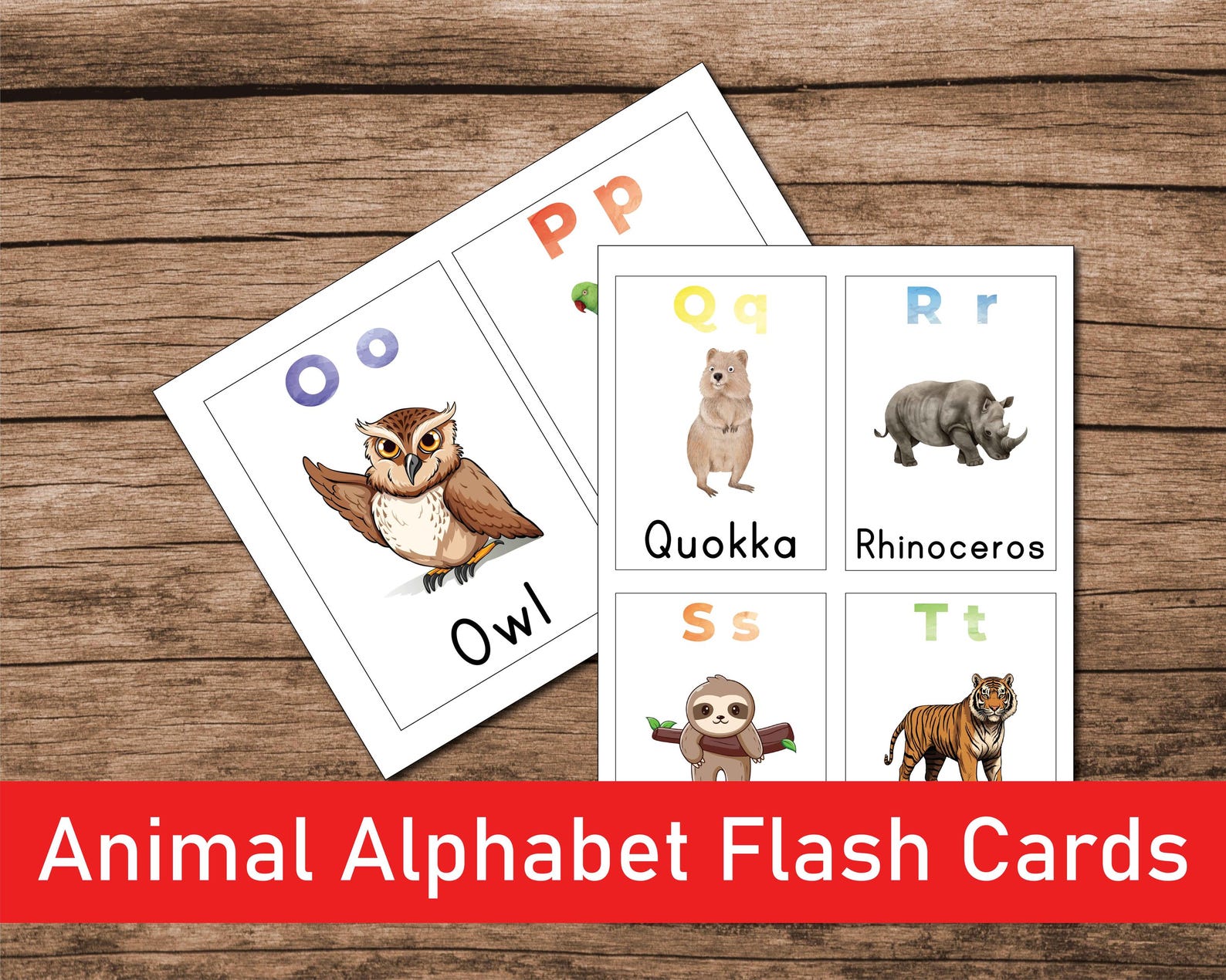 Animal Alphabet Flash Cards, Classroom Decor, Toddlers Preschool Early ...