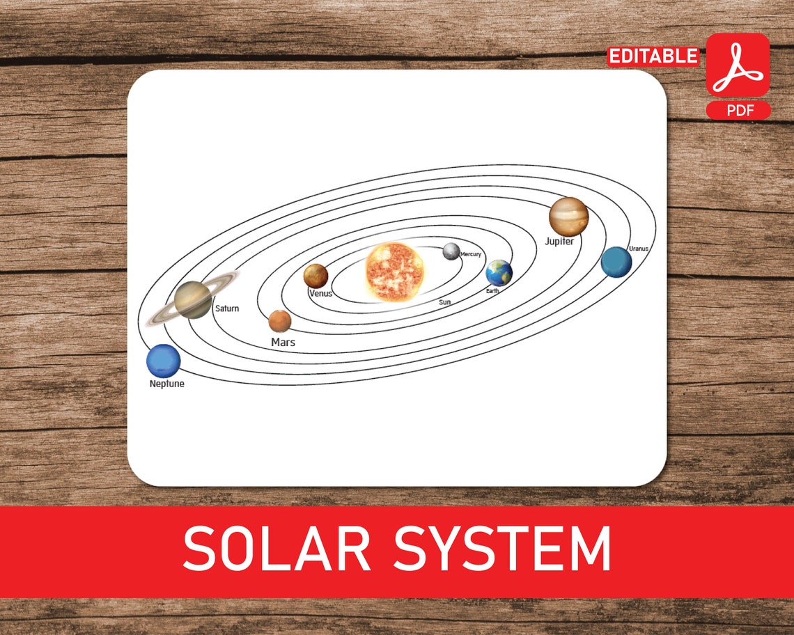 Solar System Flash Cards, Homeschool Printables, Montessori Materials ...