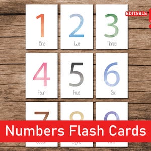 Numbers Flash Cards, Count and Clip, Preschool Counting Flash Cards ...