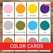 Color Cards, Montessori Flashcards, Color Wheel Art Flash Cards ...