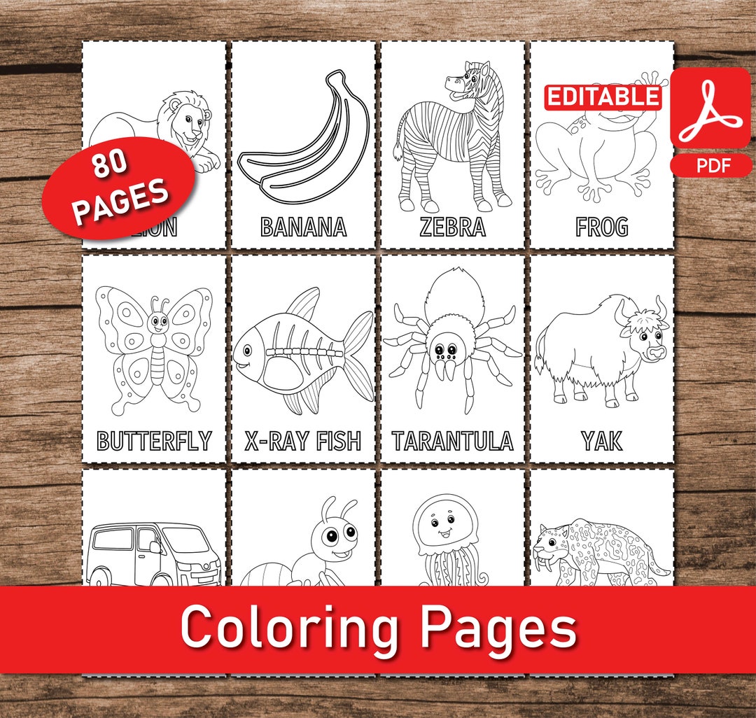 80 Printable Coloring Pages for Kids, Coloring Page Preschool ...