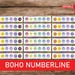 Printable Boho Numberline Posters for Classroom Decor, Boho Classroom ...