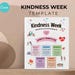Editable Kindness Week Flyer Canva Template, School Spirit Schedule ...