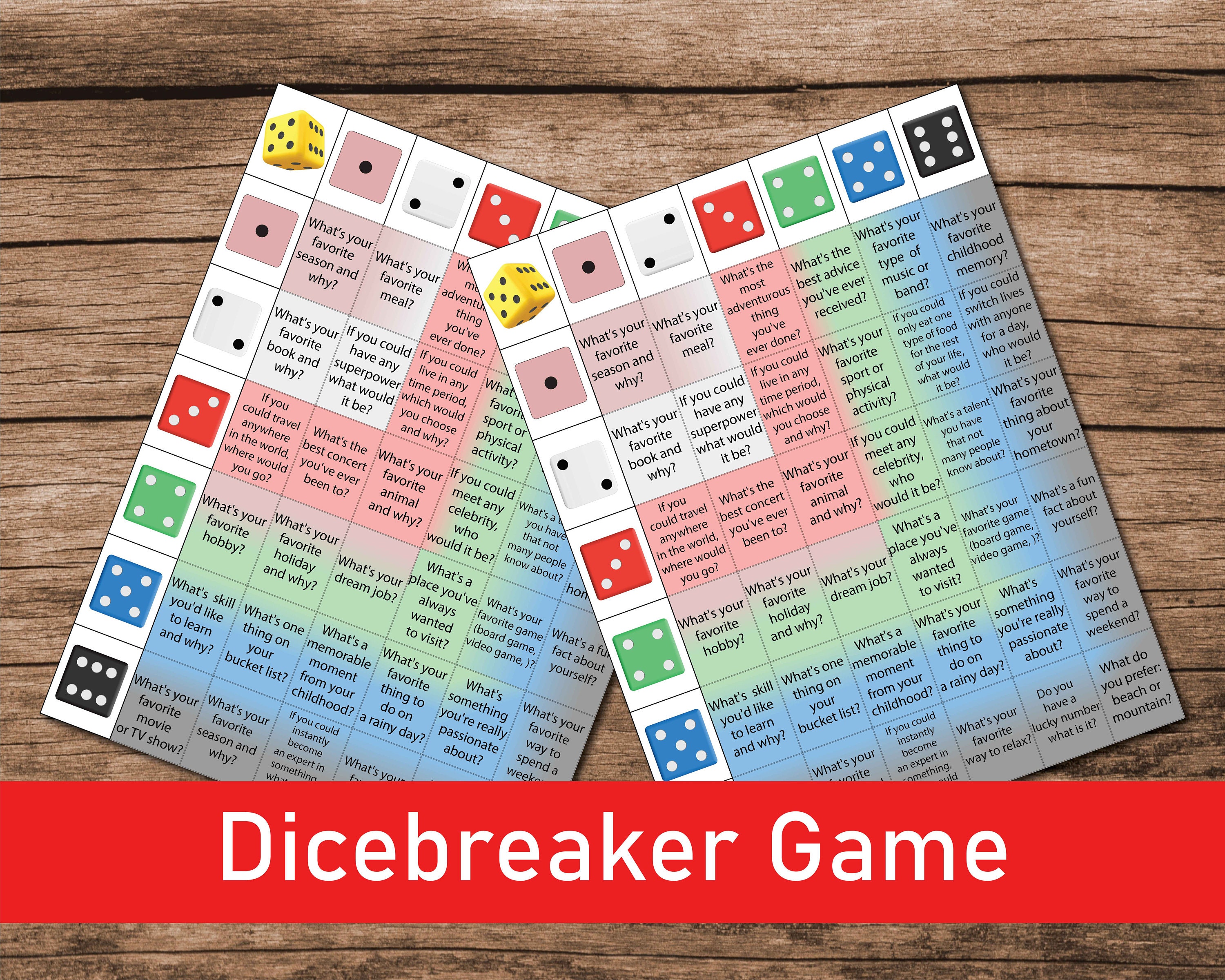 Dicebreaker Game, Games for Kid, Table Talk Dice, Getting to Know You ...