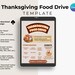 Fall Food Drive Flyer Editable Template, Autumn Drop off Food Bank ...