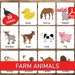 FARM ANIMALS, Flash Cards Nomenclature Flashcards PDF Printable Cards ...