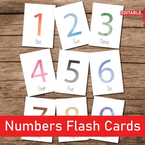 Numbers Flash Cards, Count and Clip, Preschool Counting Flash Cards ...