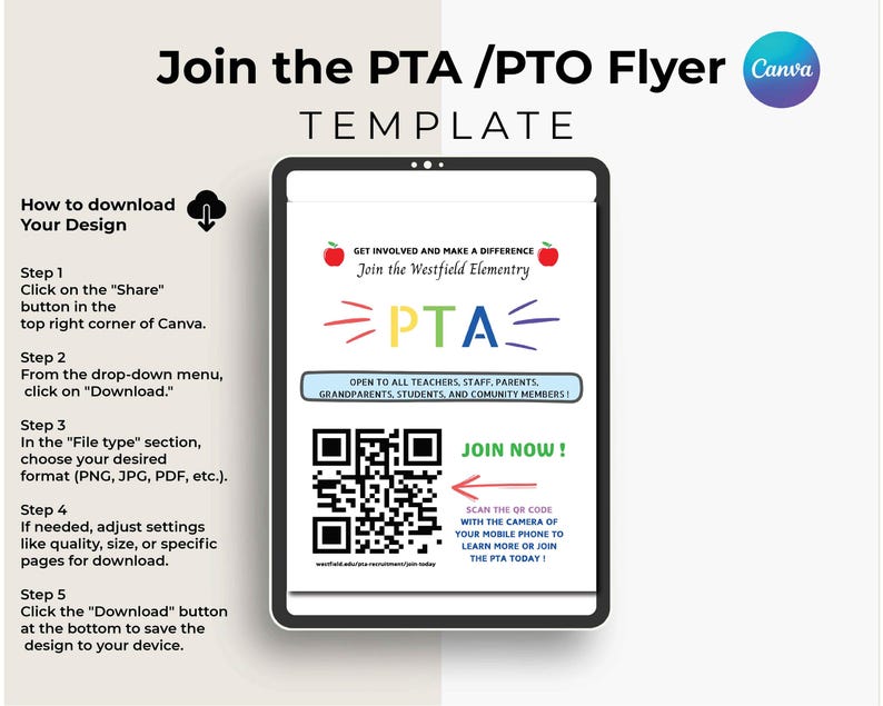 Editable Pto PTA Membership Drive Flyer, PTA Membership Form, Pta Sign ...