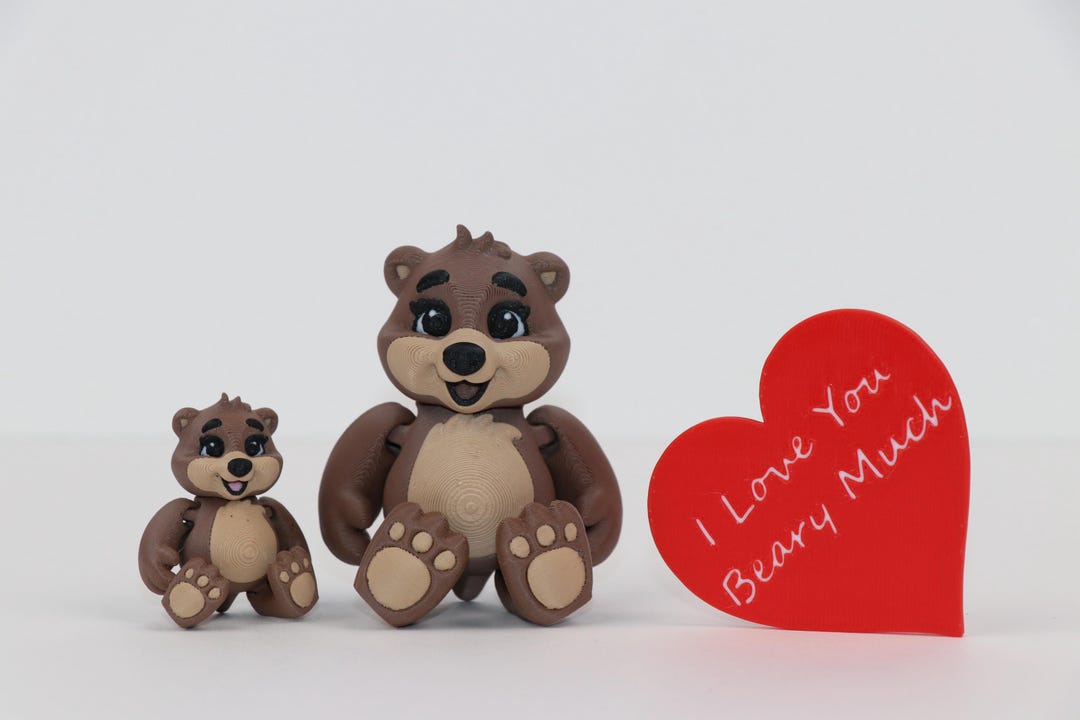 3D Printed Multi-color Bear – A Beary Special Gift! (with or Without ...