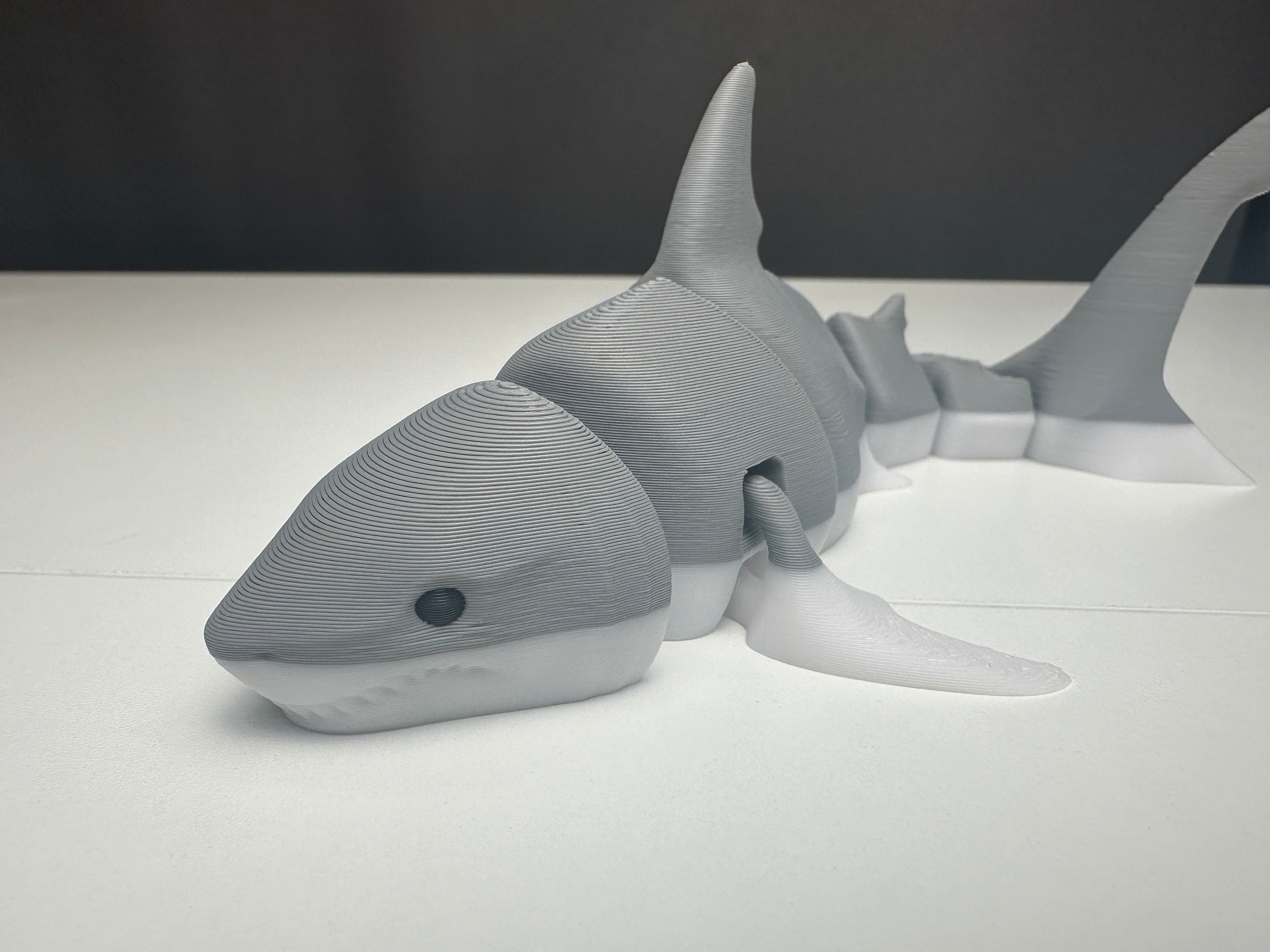 3D Printed Articulated Great White Shark. - Etsy