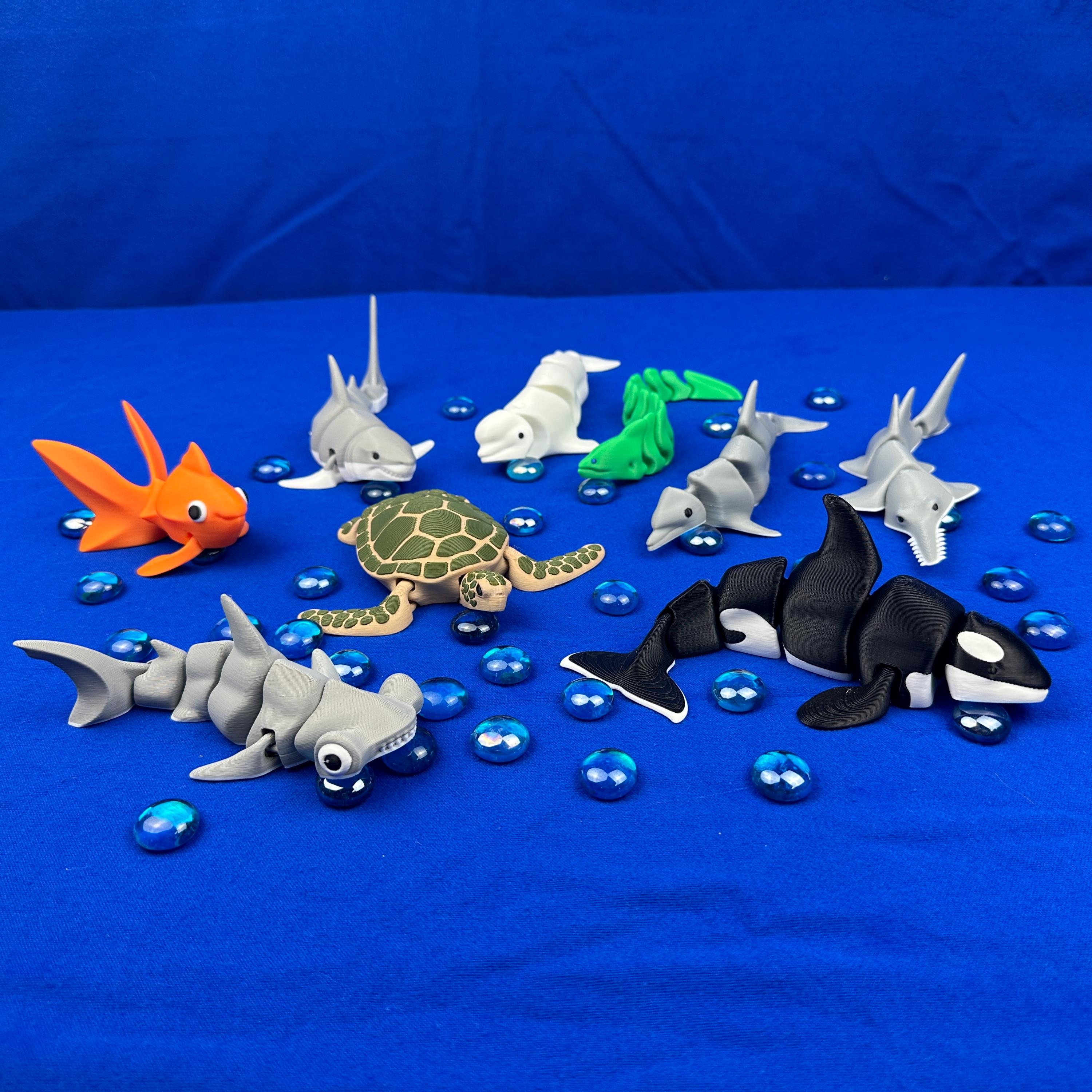 Custom 2-pack of Cute 3d Printed Articulating Animals. Great for ...