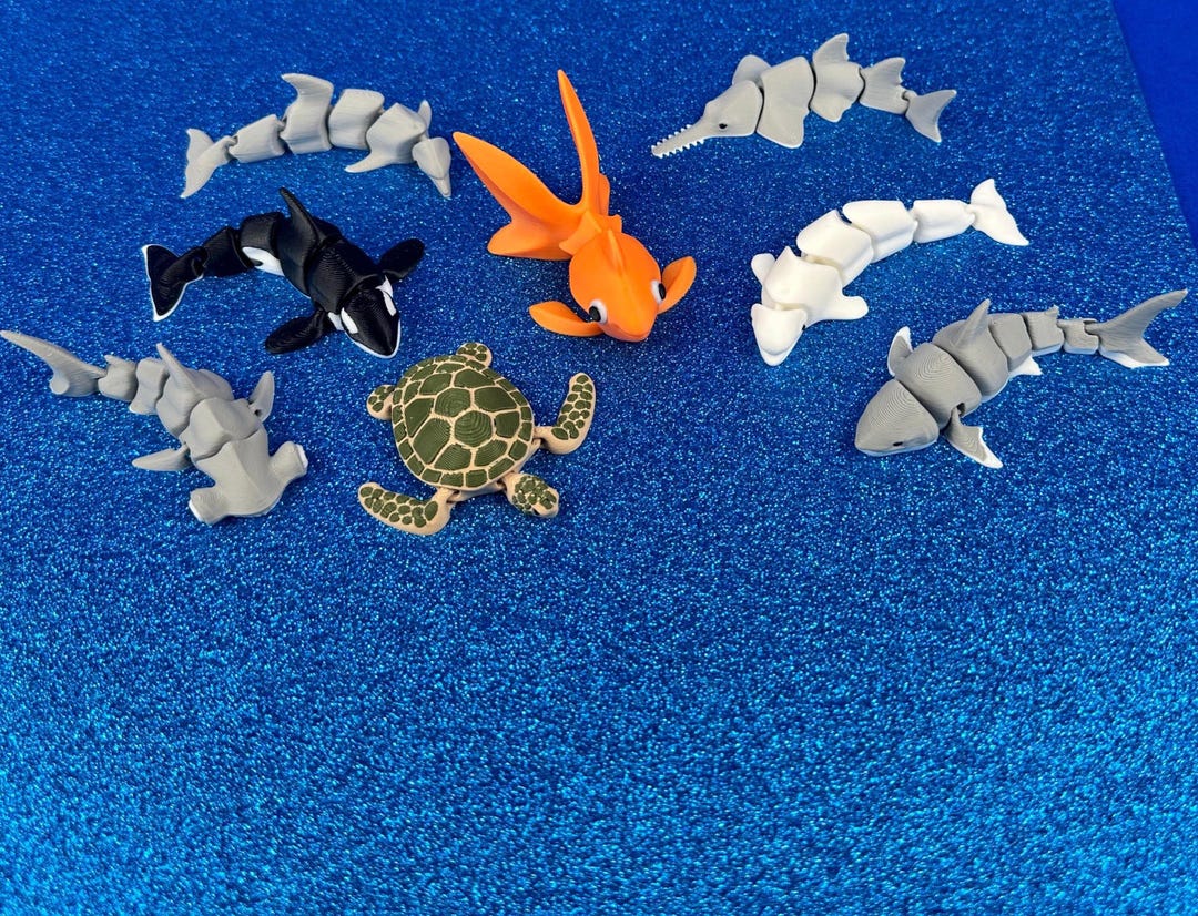 Mini Aquatic Creature Set – 3d-printed Ocean & Freshwater Friends (set ...
