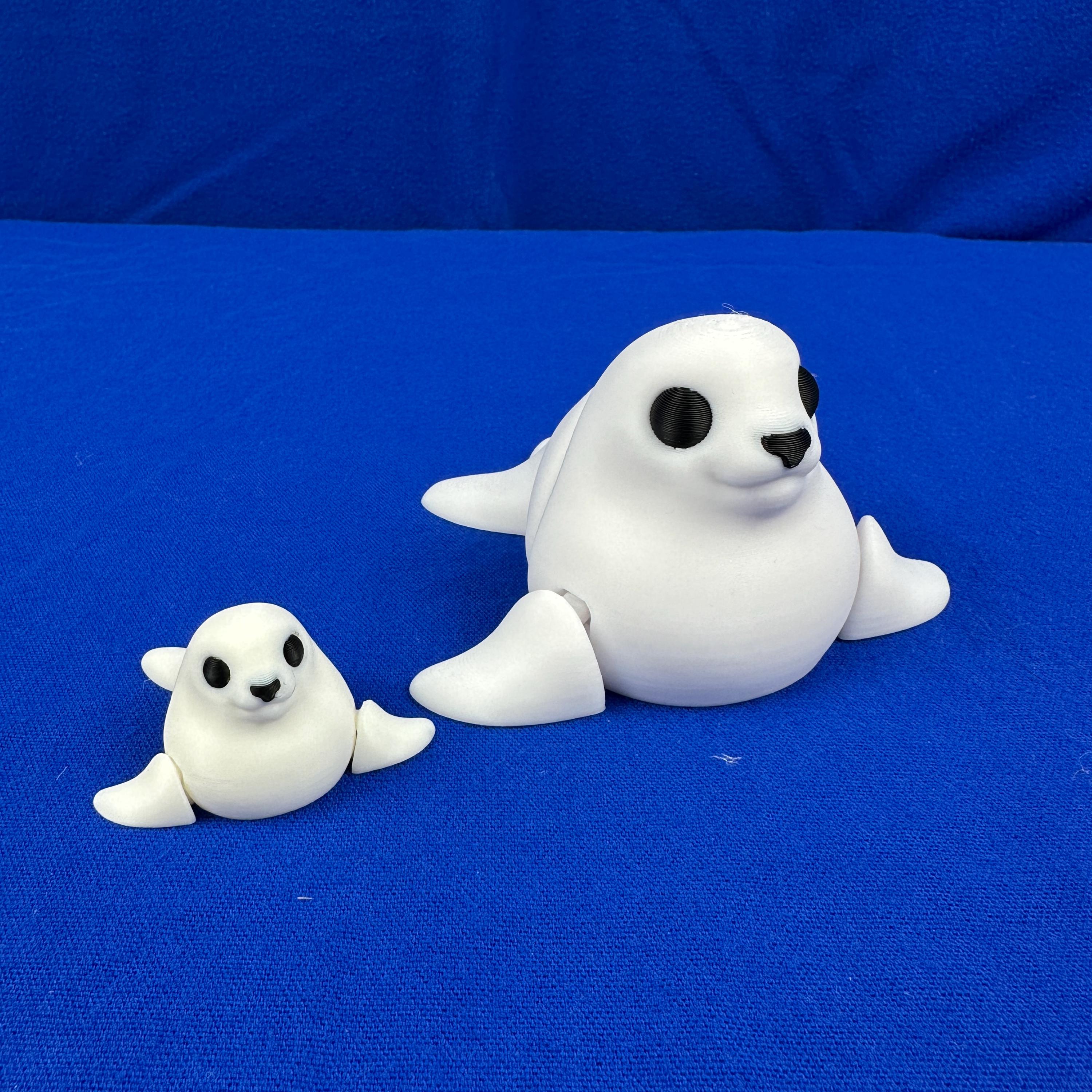 Sea Pup Figurine – Articulated Seal Display | 3D Printed + Optional ...