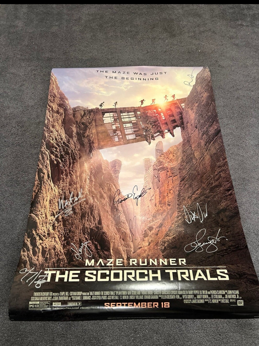 Maze Runner Signed Cast Movie Poster - Etsy