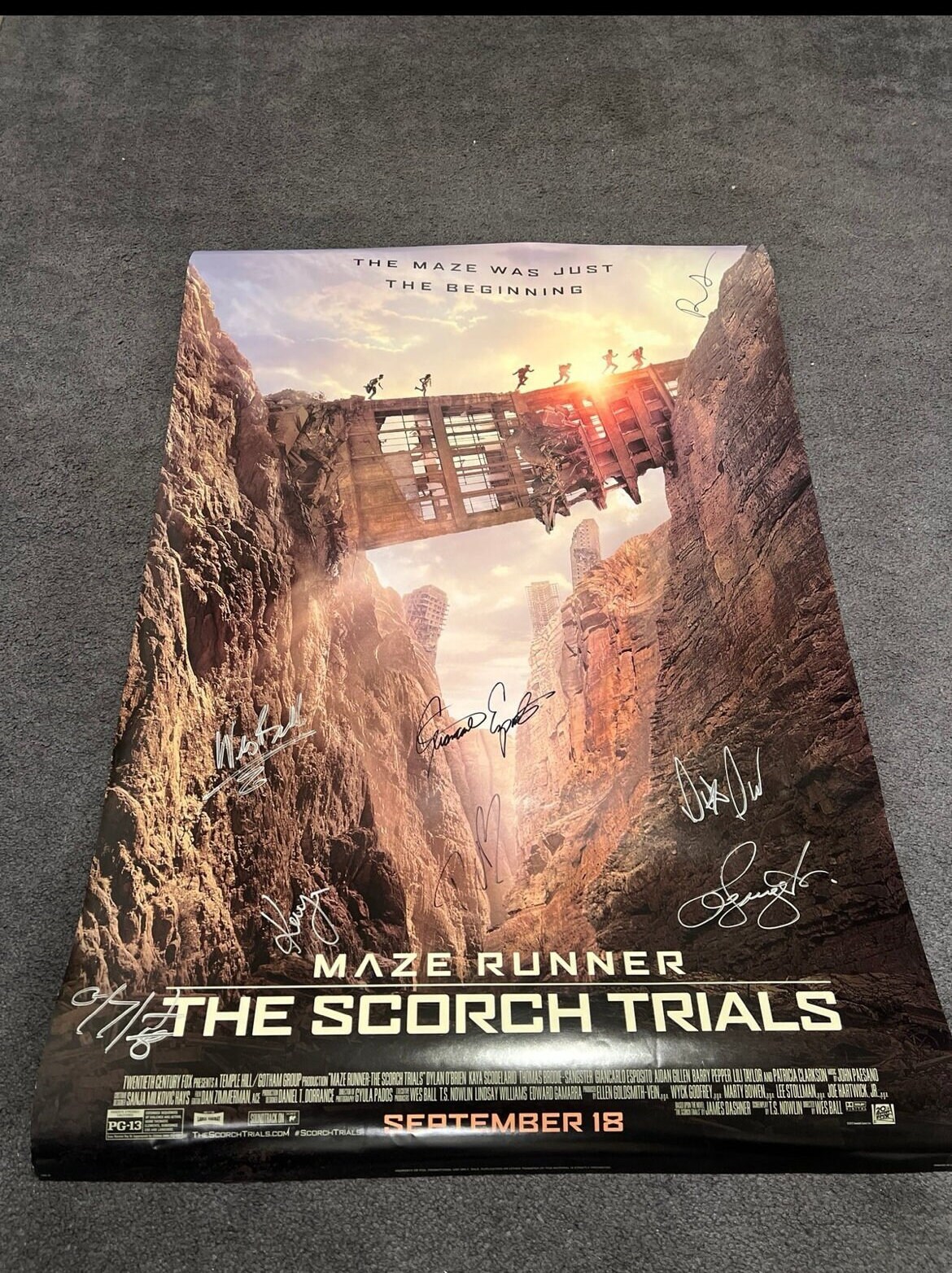 Maze Runner Signed Cast Movie Poster - Etsy
